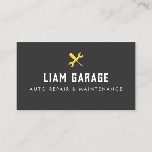 Mechanic Business Cards Auto Repair | Zazzle