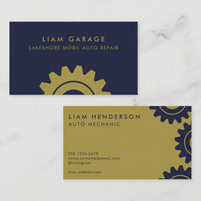 Mechanic Business Cards Mobil Auto Repair | Zazzle