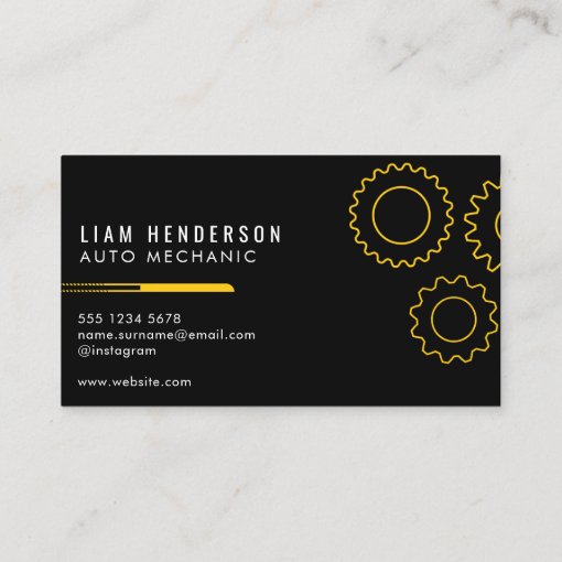 Mechanic Business Cards Mobil Auto Repair | Zazzle