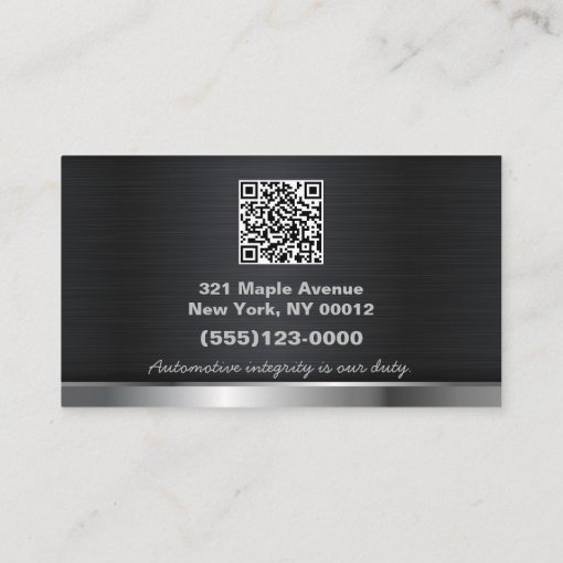 Mechanic Car Auto Repair Engine QR Code Business Card | Zazzle