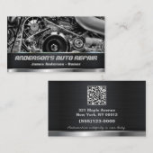 Mechanic Car Auto Repair Engine QR Code Business Card | Zazzle