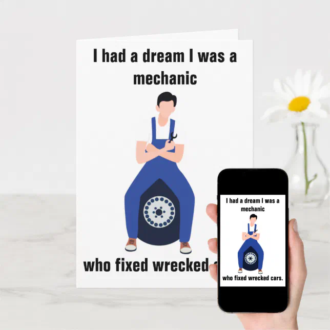 Mechanic Funny Birthday Card | Zazzle