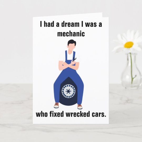 Mechanic Funny Birthday Card | Zazzle.com