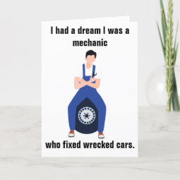 Mechanic Funny Birthday Card | Zazzle