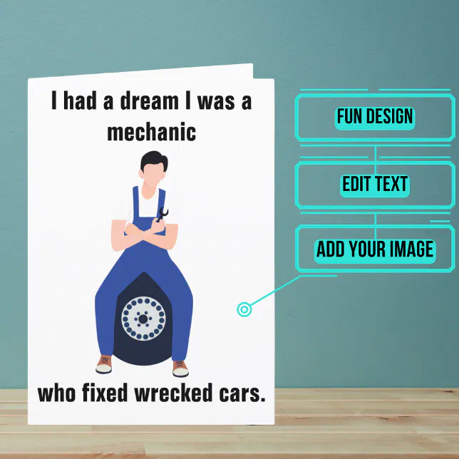 Mechanic Funny Birthday Card | Zazzle