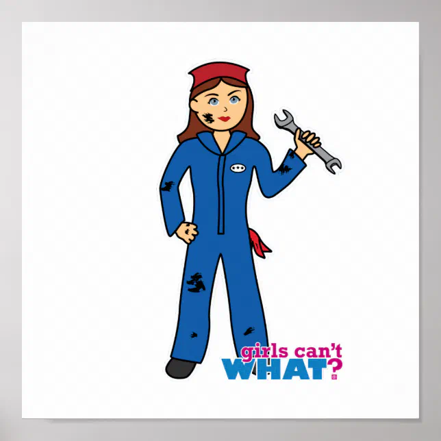 Mechanic Girl Poster | Zazzle