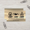 Mechanic | Gold Metal | Auto Business Card | Zazzle