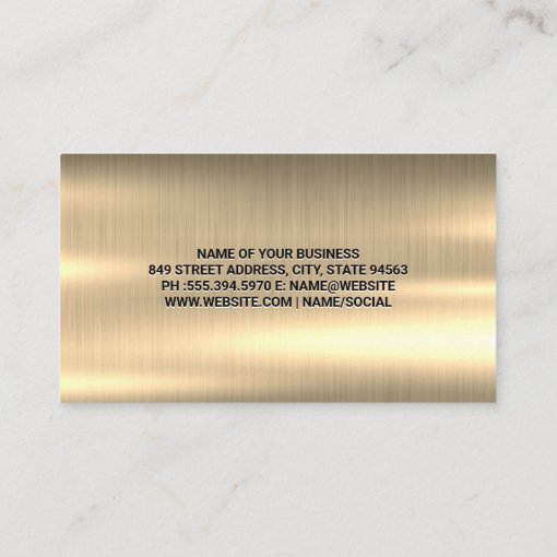 Mechanic | Gold Metal | Tools Services Business Card | Zazzle
