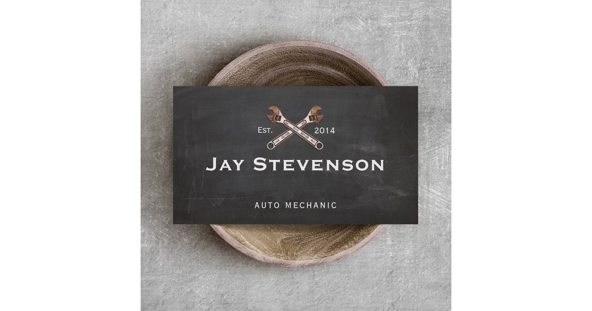 Mechanic / Handyman Wrench Business Card | Zazzle