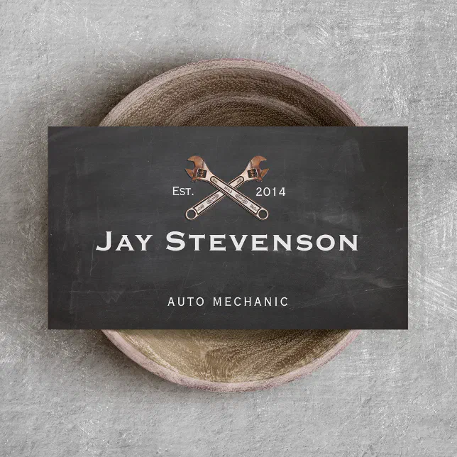 Mechanic / Handyman Wrench Business Card | Zazzle