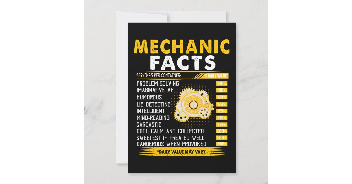 Mechanic Lovers | Mechanic Facts Announcement | Zazzle