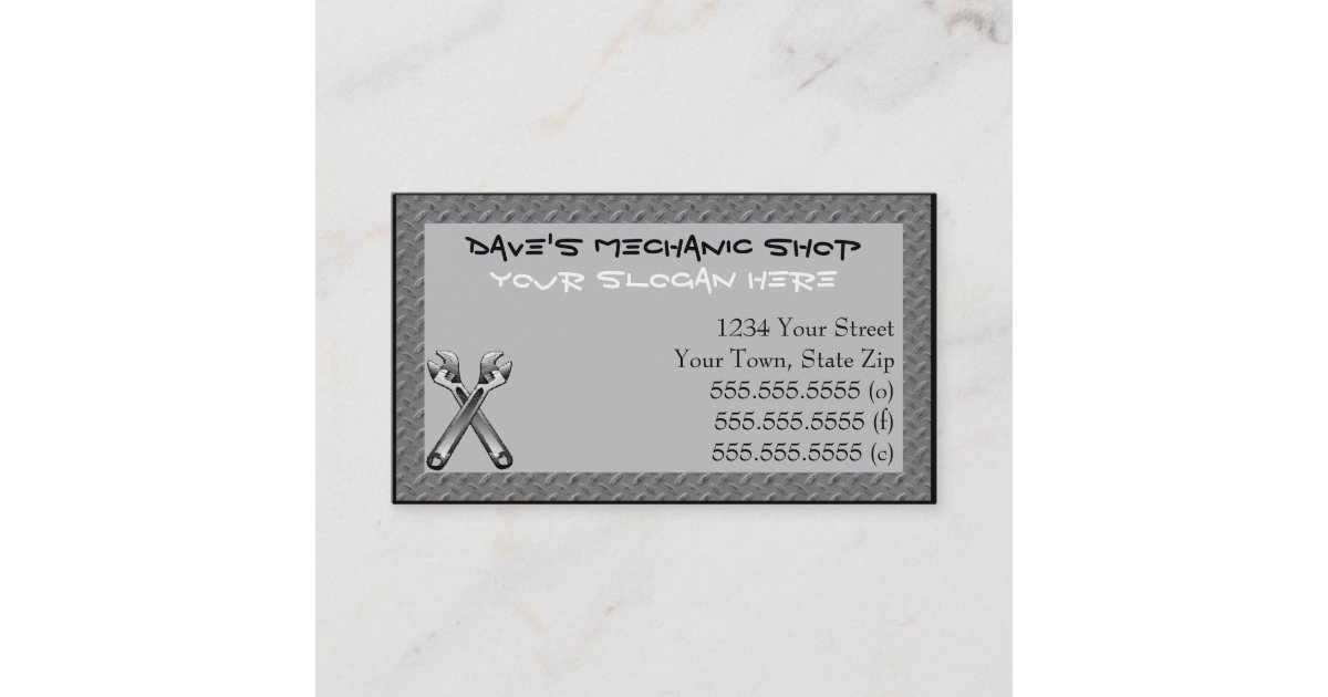 Mechanic Shop Business Cards | Zazzle