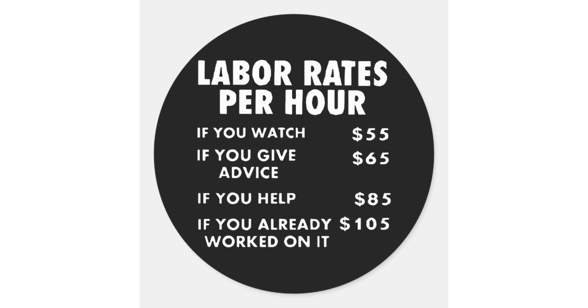 Mechanic Shop Labor Rates Funny Sign Hourly Rate M Classic Round mechanic-shop-labor-rates-funny-sign-hourly-rate-m-classic-round