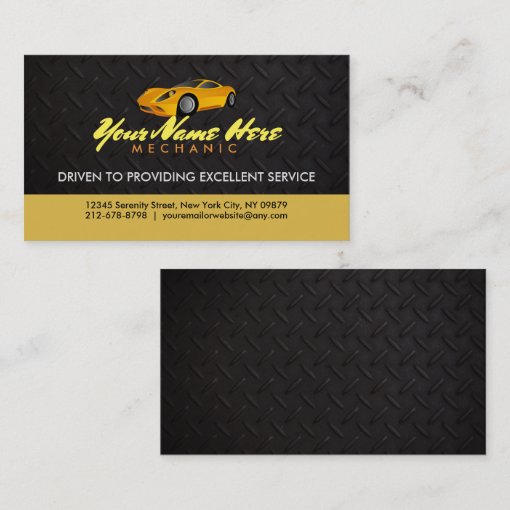 Mechanic Slogans Business Card | Zazzle