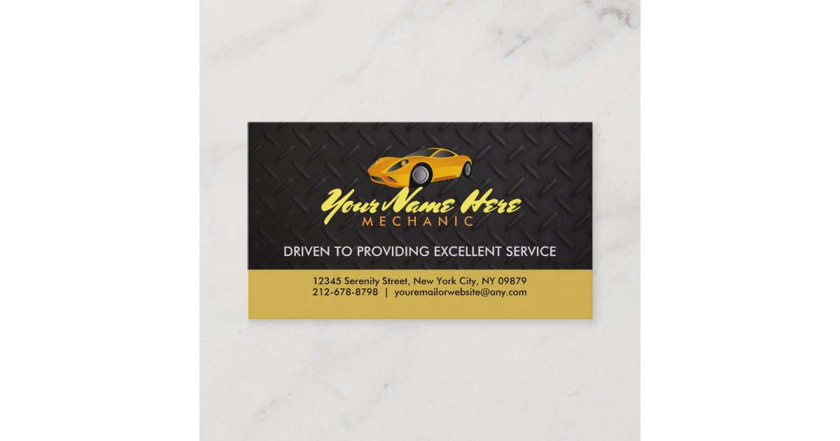 Mechanic Slogans Business Card | Zazzle