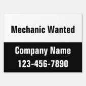 Mechanic Wanted Company Name Text Template Sign | Zazzle