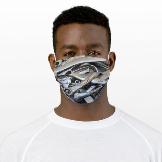 Mechanic Wrench Tools and Repair Adult Cloth Face Mask | Zazzle.com