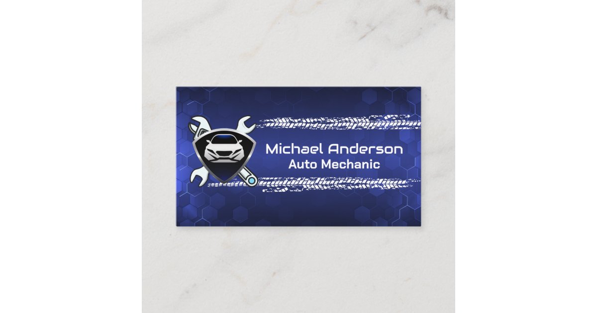 Mechanic Wrenches | Auto Services Business Card | Zazzle
