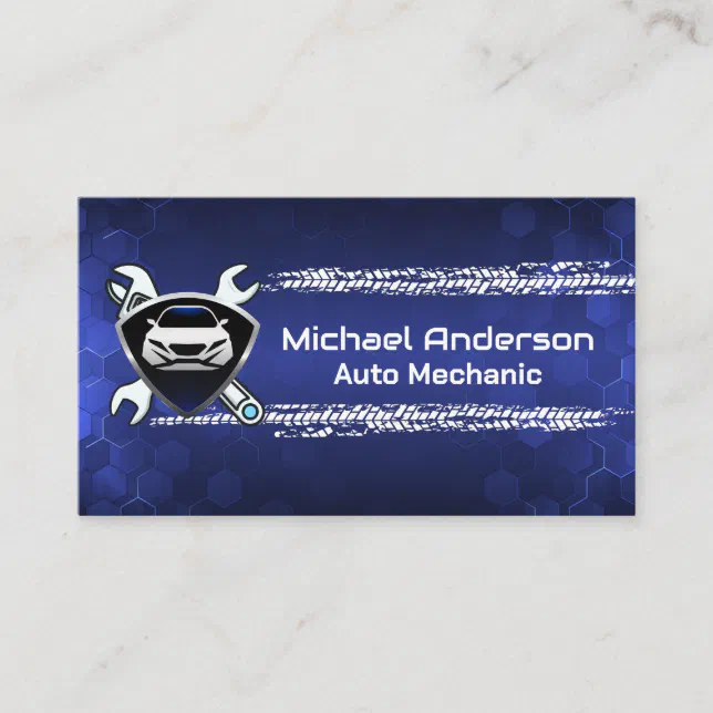 Mechanic Wrenches | Auto Services Business Card | Zazzle