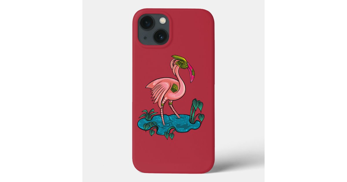 Mechanical Bird, Pink Flamingo Mecha Robot Case-Mate iPhone Case | Zazzle