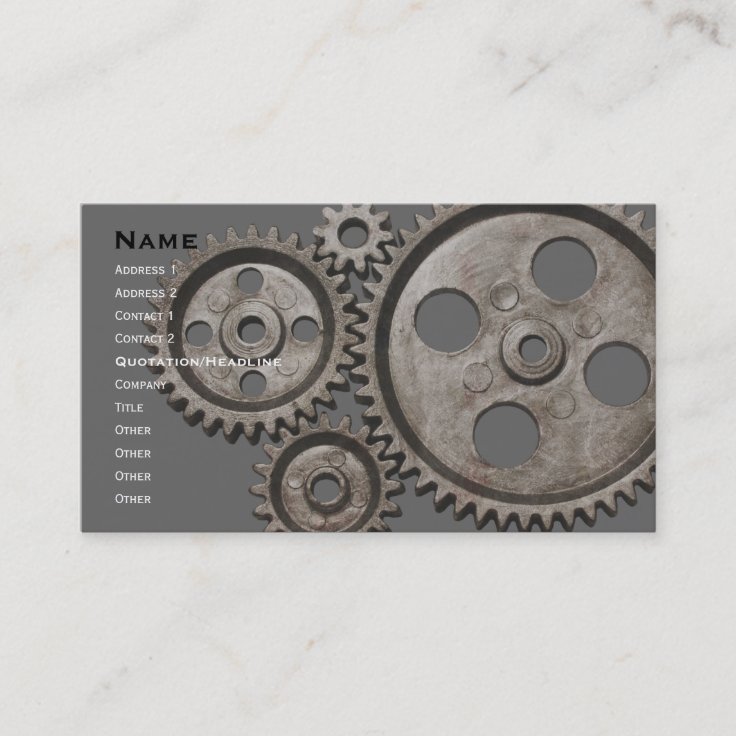 mechanical business card | Zazzle