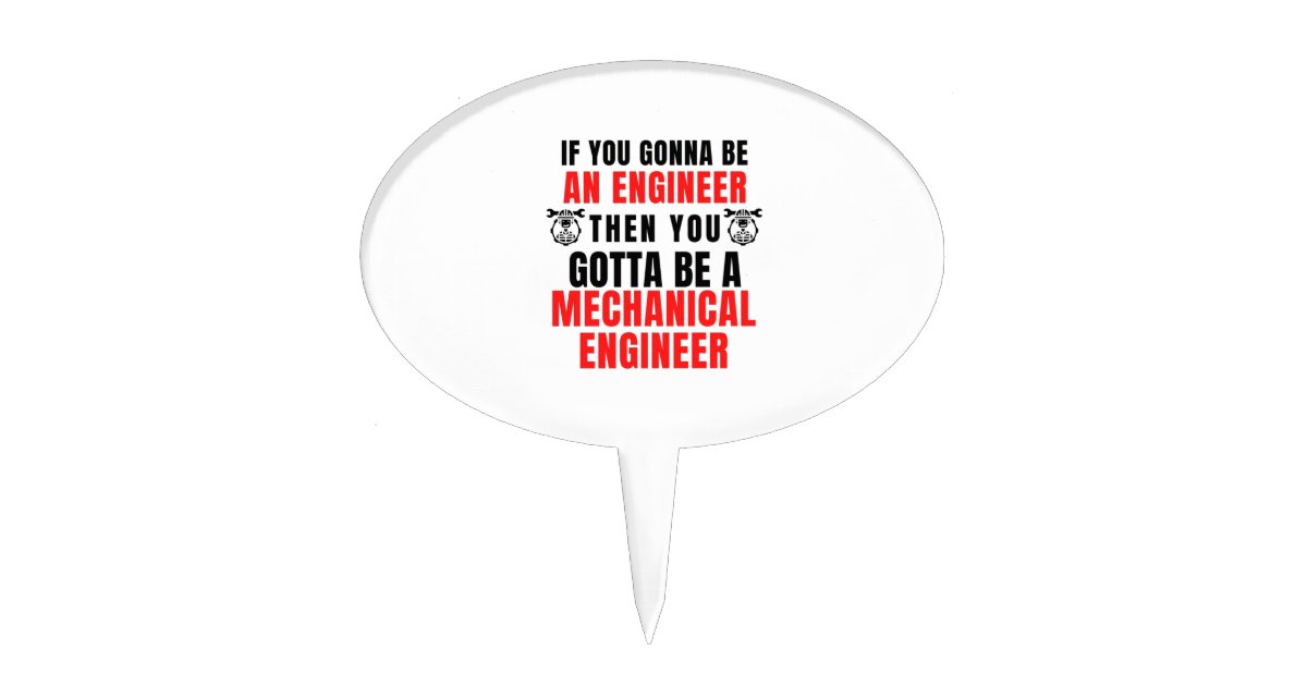 MECHANICAL ENGINEER CAKE TOPPER | Zazzle