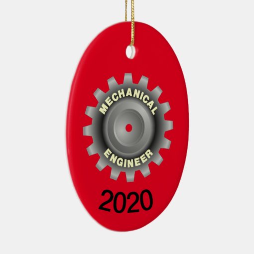 Mechanical Engineer Gray Gear Ceramic Ornament | Zazzle