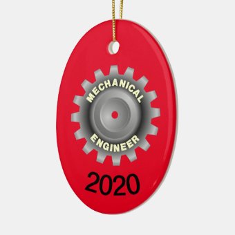 Mechanical Engineer Gray Gear Ceramic Ornament | Zazzle