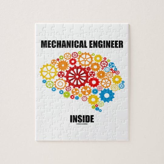 Mechanical Engineer Inside (Gears Brain) Jigsaw Puzzle | Zazzle.com