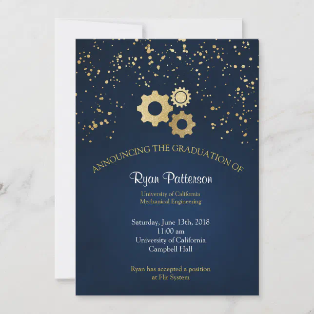 Mechanical Engineering Graduation Announcement | Zazzle