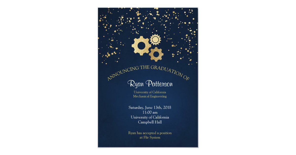 Mechanical Engineering Graduation Announcement | Zazzle.com