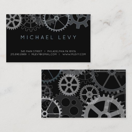 MECHANICAL GEARS Professional Business Card | Zazzle