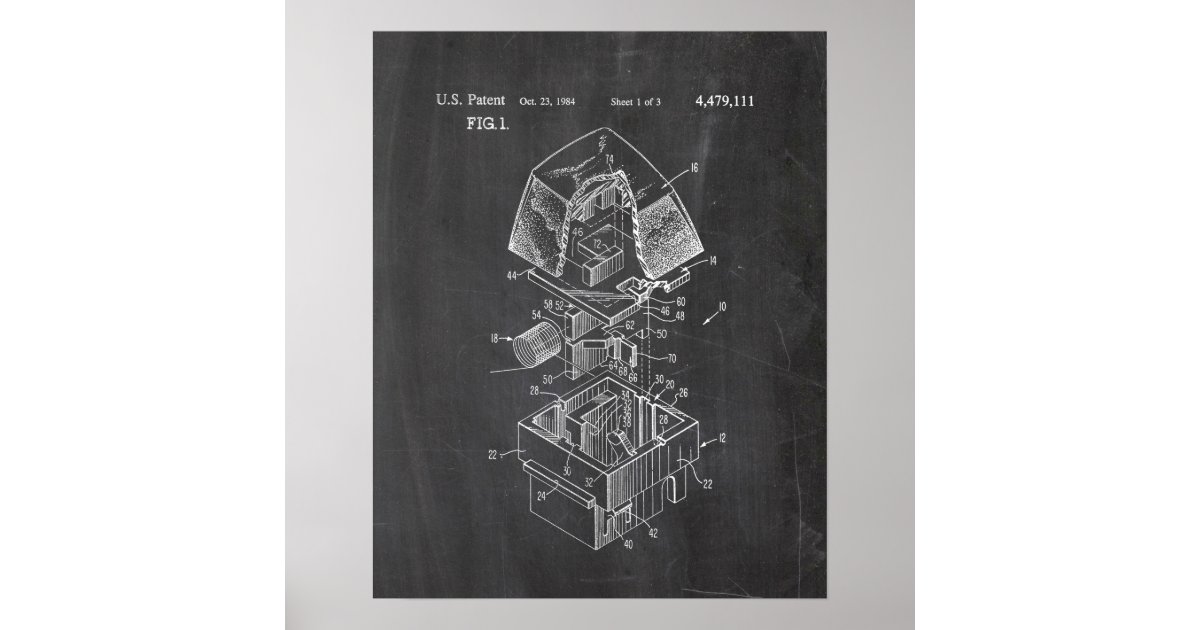 Mechanical Keyboard Key Patent Poster | Zazzle