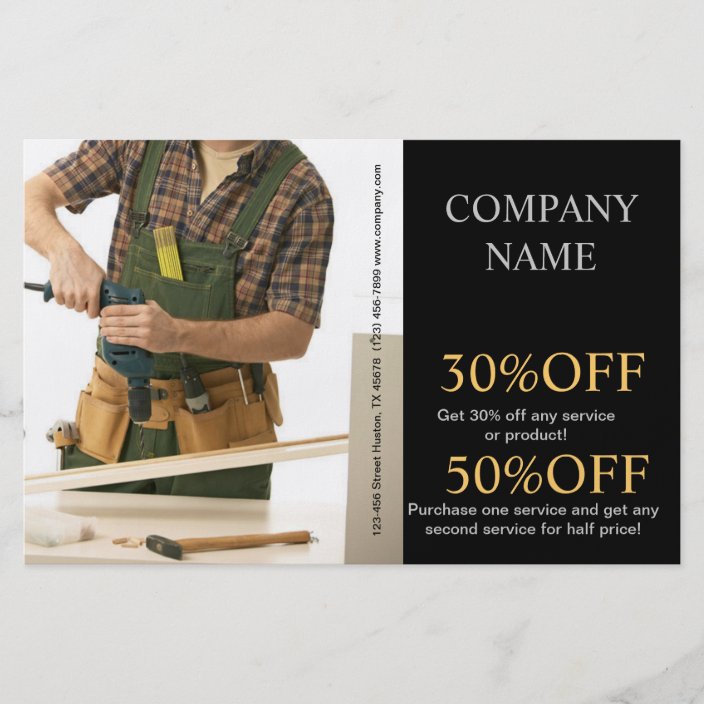 Mechanical Tools Construction Carpentry carpenter Flyer | Zazzle.com