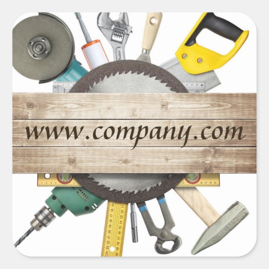 Mechanical Tools Handyman Carpentry Construction Square Sticker ...