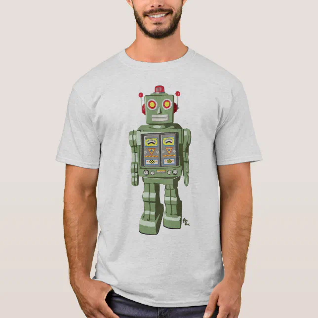 Mechanical Toy Robot Shirt Silver | Zazzle