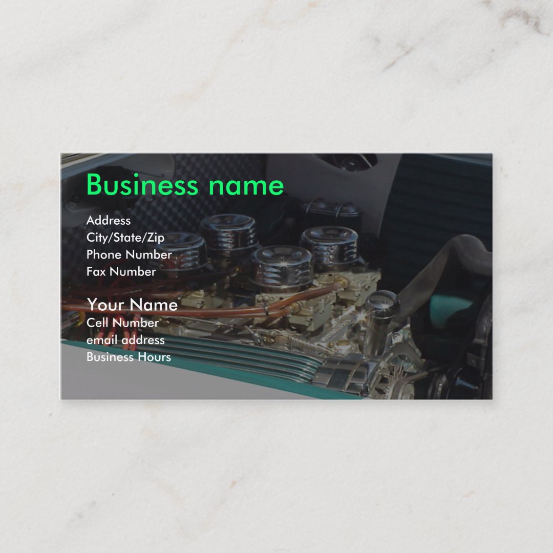 Mechanics Business Card | Zazzle