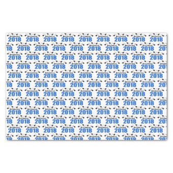 Med School Grad 2018 Graduation Tissue (Blue) Tissue Paper | Zazzle