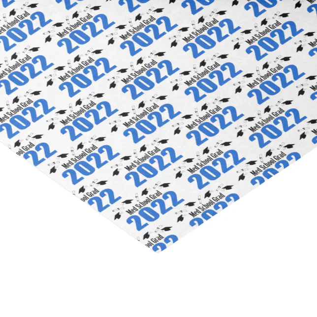 Med School Grad 2022 Graduation Tissue (Blue) Tissue Paper | Zazzle