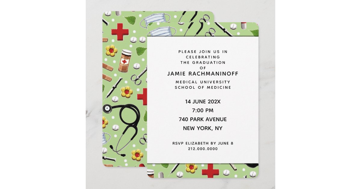 Med School Graduation Invitations | Zazzle