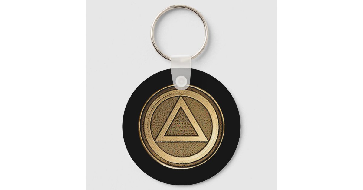 Medallion Recovery Sobriety Sober Keychain | Zazzle