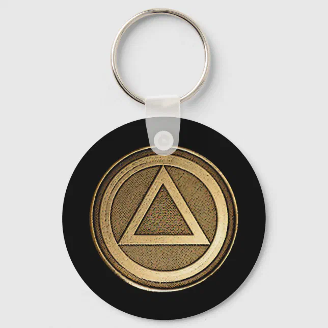 Medallion Recovery Sobriety Sober Keychain | Zazzle