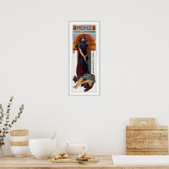 Medee (Medea) - Mucha - Art Nouveau Theater ad Poster | Zazzle