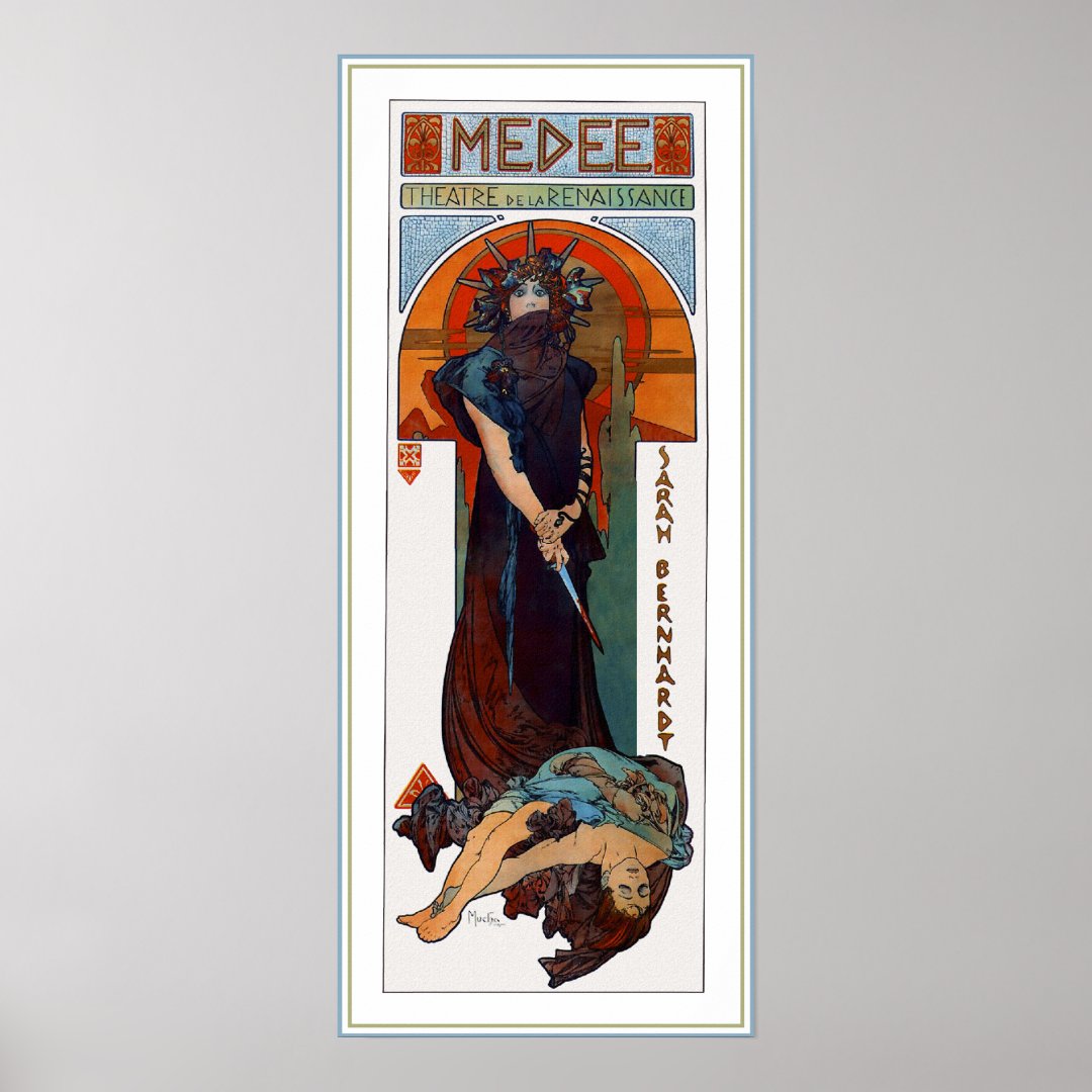 Medee (Medea) - Mucha - Art Nouveau Theater ad Poster | Zazzle