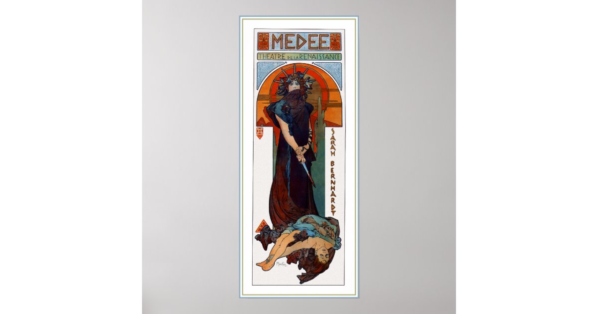 Medee (Medea) - Mucha - Art Nouveau Theater ad Poster | Zazzle