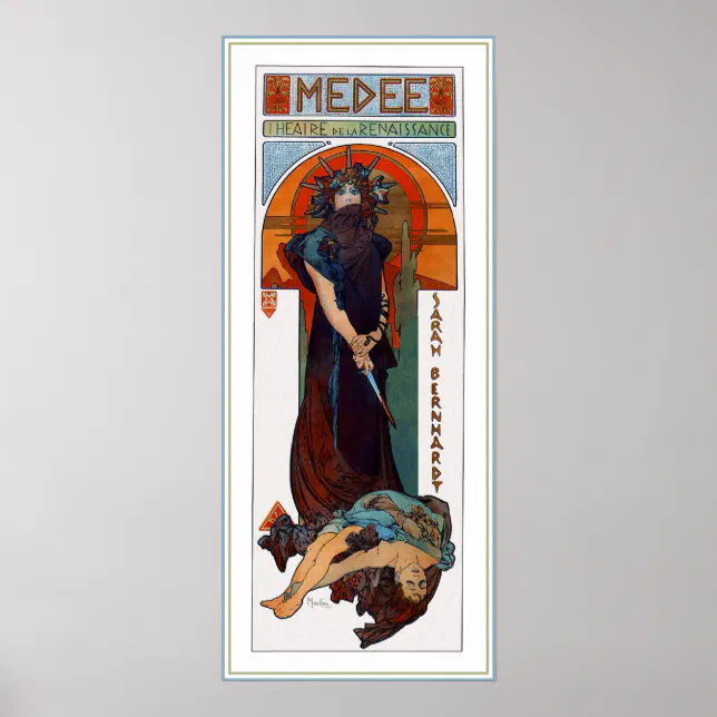 Medee (Medea) - Mucha - Art Nouveau Theater ad Poster | Zazzle