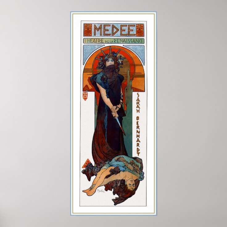 Medee (Medea) - Mucha - Art Nouveau Theater ad Poster | Zazzle