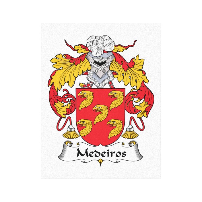 Medeiros Family Crest Canvas Print | Zazzle.com