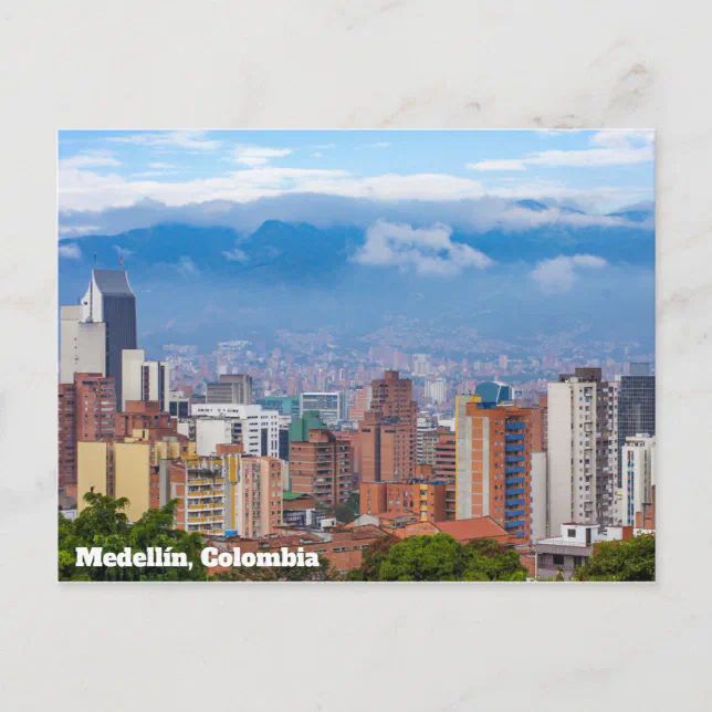 Medellín, Colombia Skyline Postcard | Zazzle