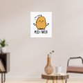 Medi-tater Funny Meditating Potato Pun Poster | Zazzle